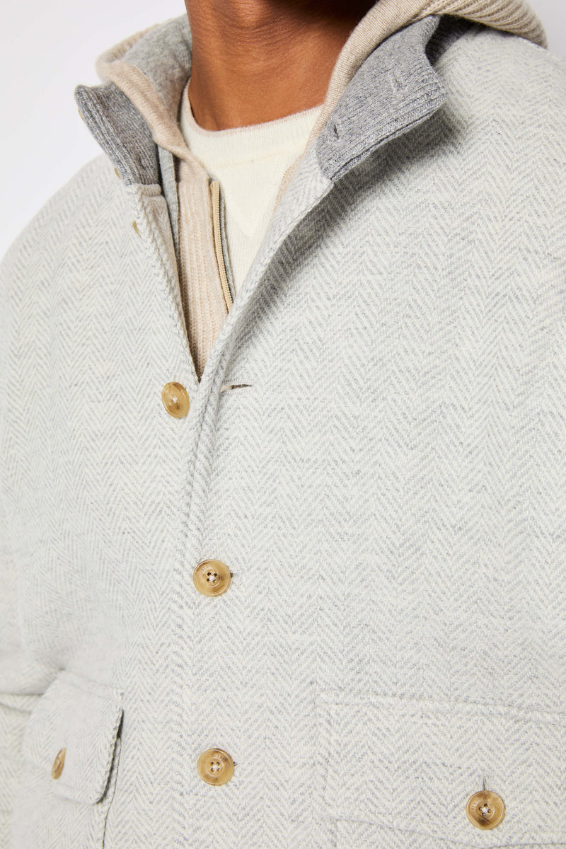 Bomber Jacket in ice gray jersey | L.B.M. 1911